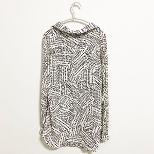 CAbi | Tops | Cabi 3255 Black White Print Blouse Small Euc | Poshmark